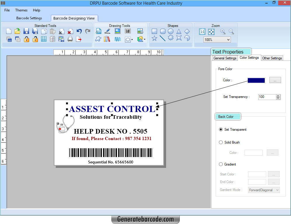 Barcode Generator Software for Healthcare Industry - GenerateBarcode