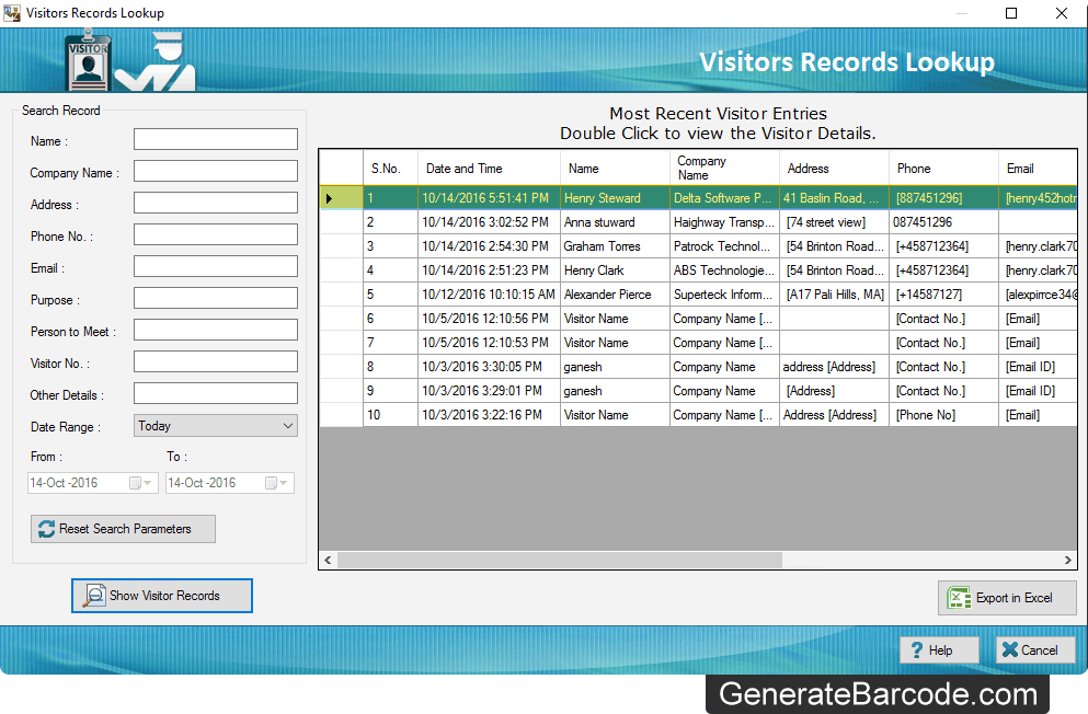 Screenshots of Visitor ID Card Maker Software of how to create Gate ...